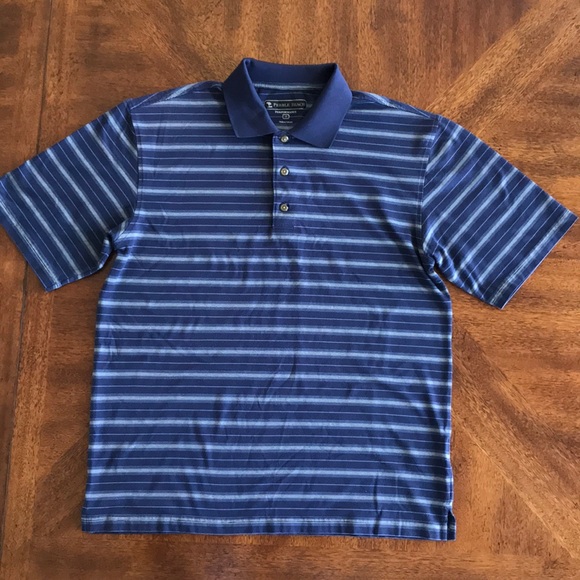 Pebble Beach | Shirts | Pebble Beach Mens Blue Performance Polo Shirt M ...